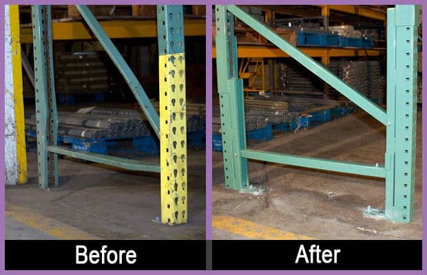 Upright Rack Damage Repair Services for Storage Systems | REB Storage